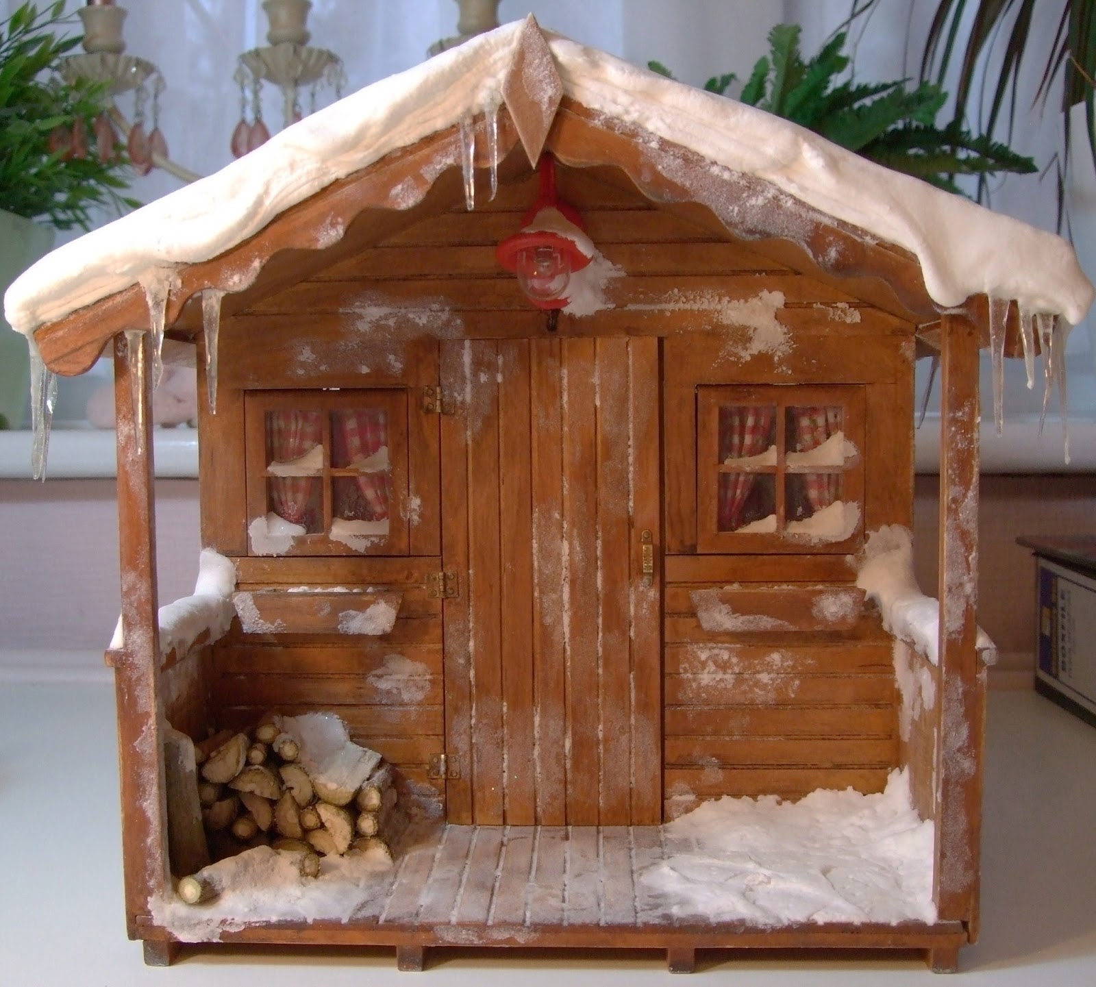 Michelle's Mad World: Winter Cabin ….the curtains are up and my late ...