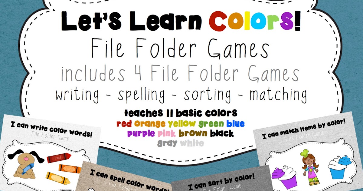 Early Childhood Scribbles: Color File Folder Games