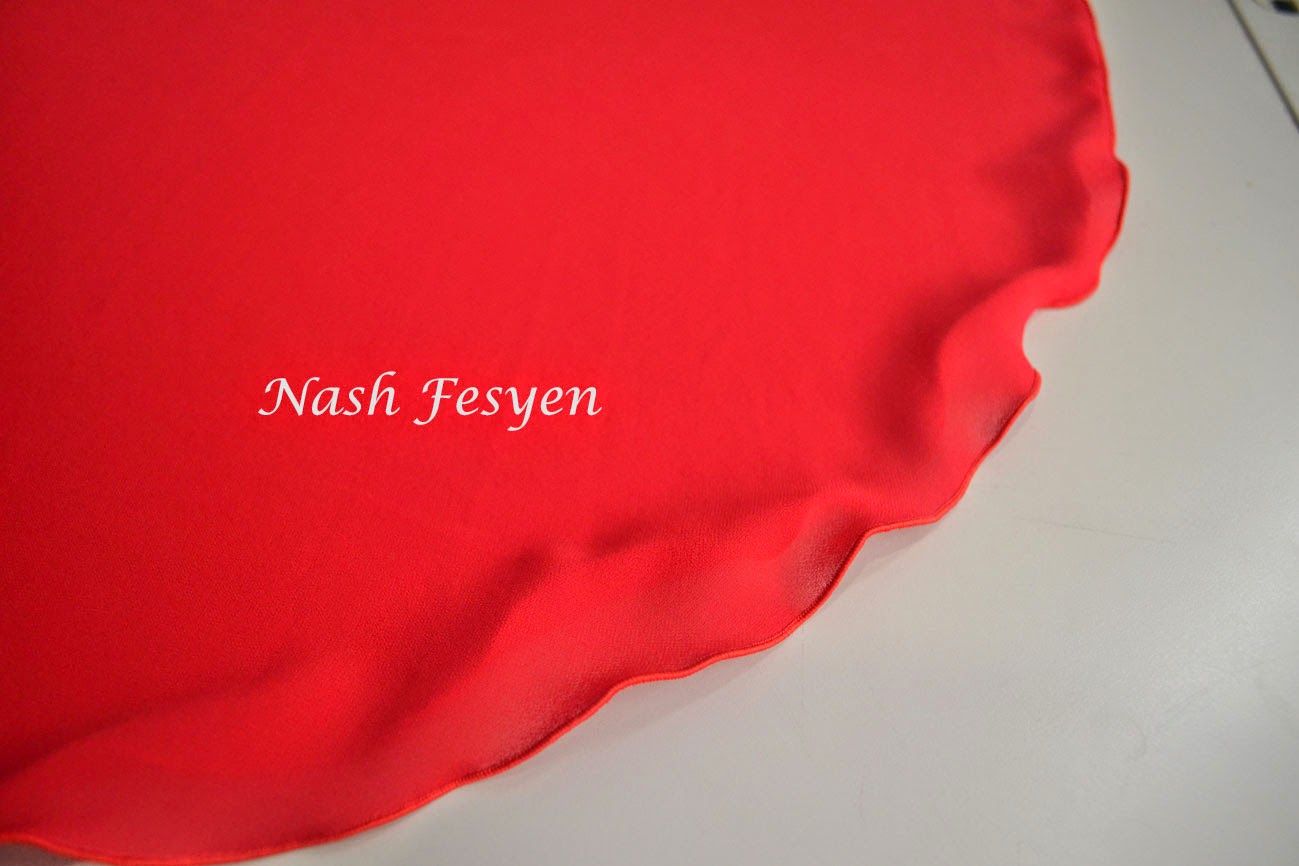 Nash Fesyen: Shawl Half Moon Jahitan Baby Seam