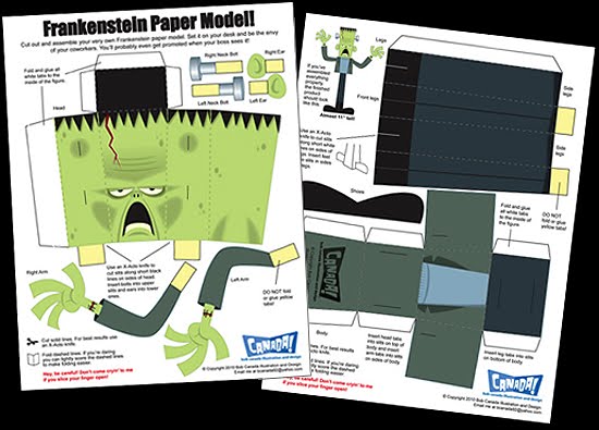 Frankensteinia: The Frankenstein Blog: 3D Papercraft Frankenstein