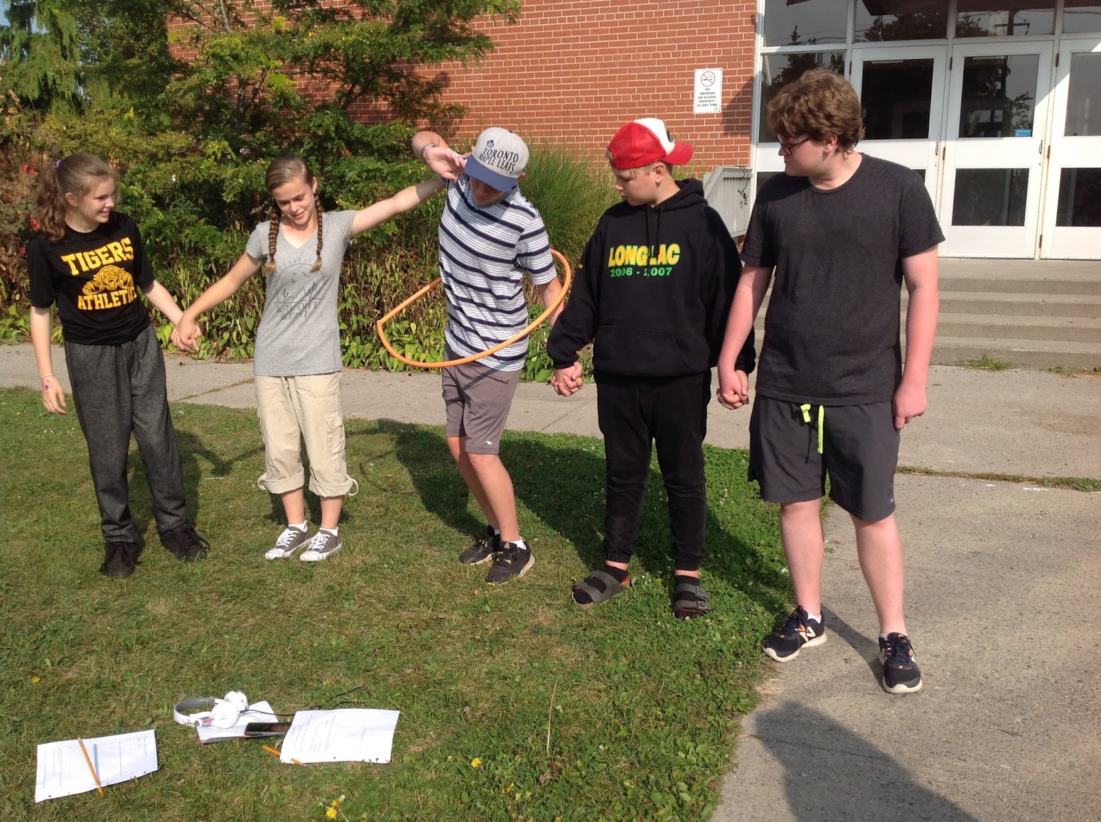 Sine Of The Times: MPM1D1 - Day 12 Hula Hoop Relay