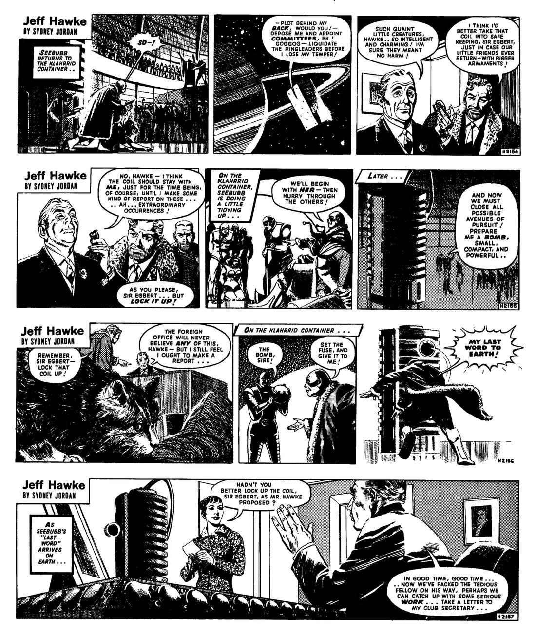 Hairy Green Eyeball 3: Jeff Hawke — UK Science Fiction comic strip ...