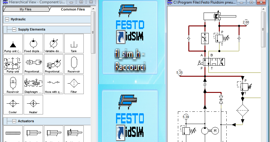 logiciel Festo Fluidsim pneumatic and hydraulic 4.2