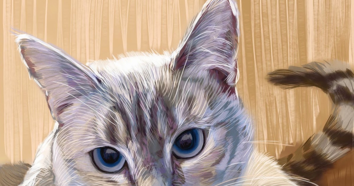 Digital Cats Custom Pet Art: Chai Kitty