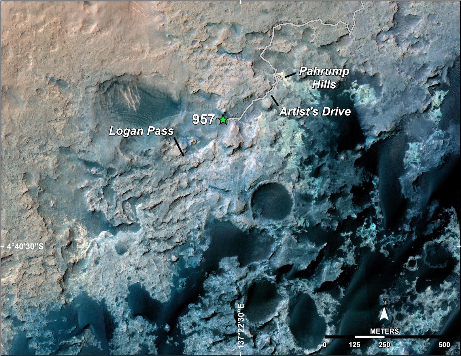 Mars Rover Curiosity Map