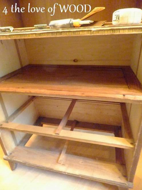 4 the love of wood: TURN A MISSING DRAWER into an OPEN SHELF