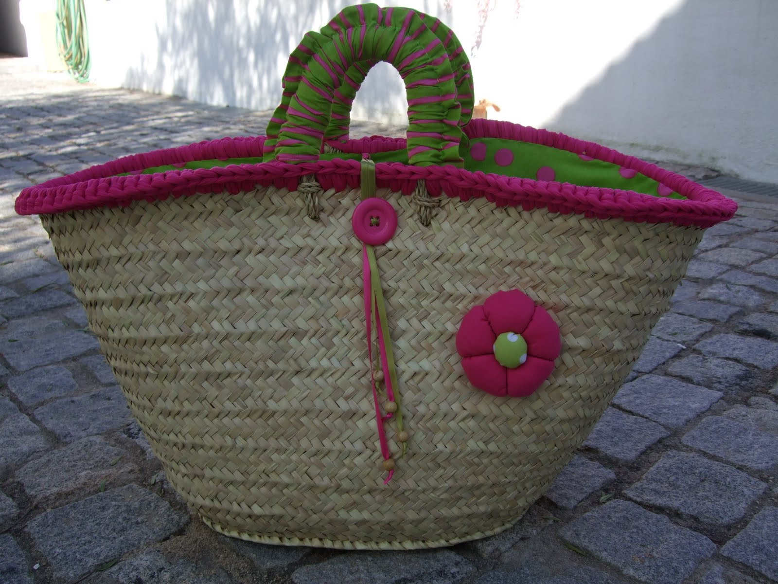 Alcofa de Ideias: Alcofa de Praia com Bolinhas e Riscas