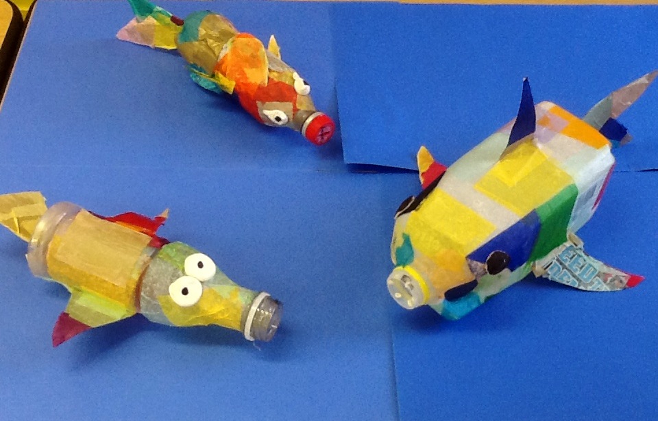 Keep Art in Your Heart! : 2nd/3rd grade Recycled Fish