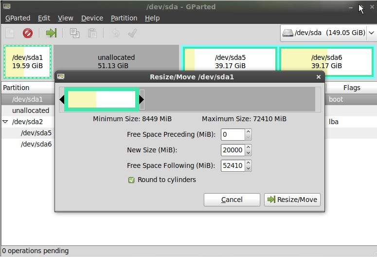 Golopraks Solutions Resize Partition Under Linux