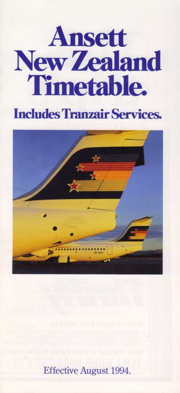 Airline memorabilia: Ansett New Zealand (1994)