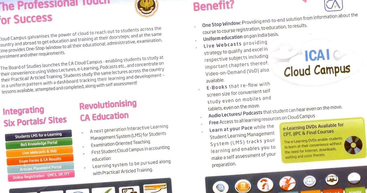 Kolhapur Branch of WIRC of ICAI: CLOUD CAMPUS FACILITY OF ICAI FOR ...