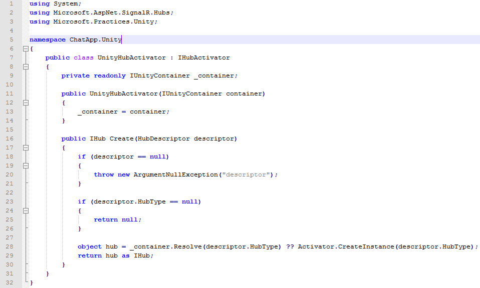 Using SignalR with Unity