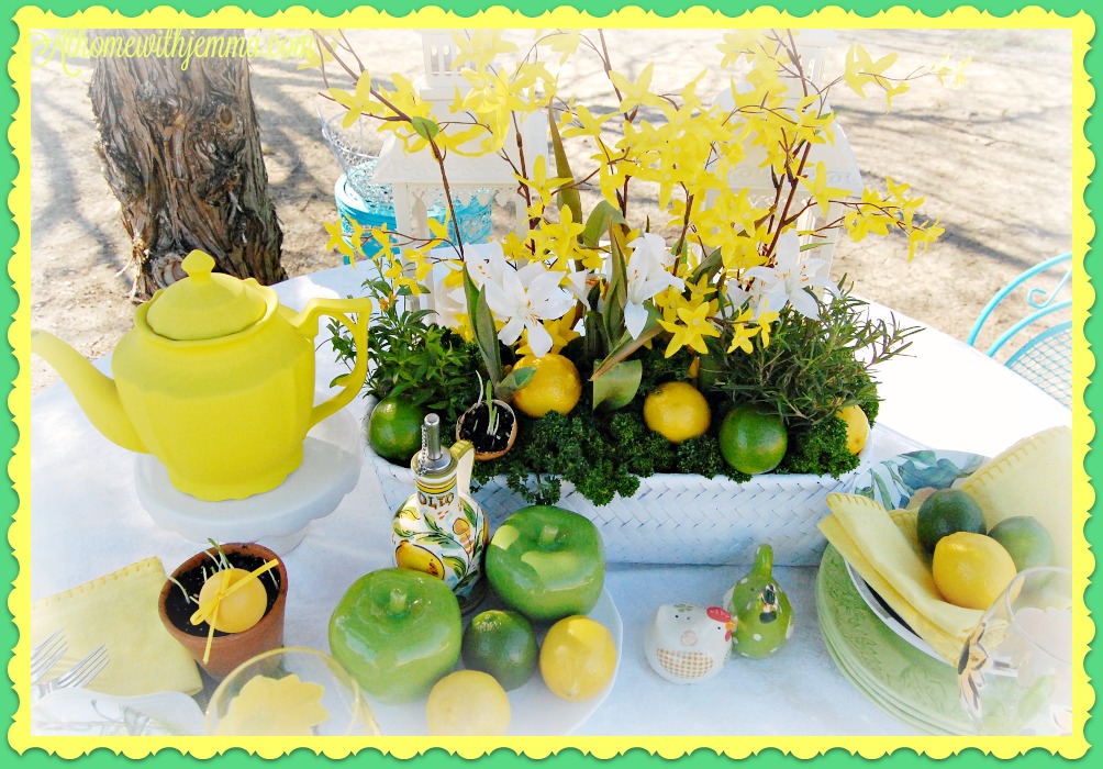 Lemon and Lime Spring Tablescape - At Home with Jemma