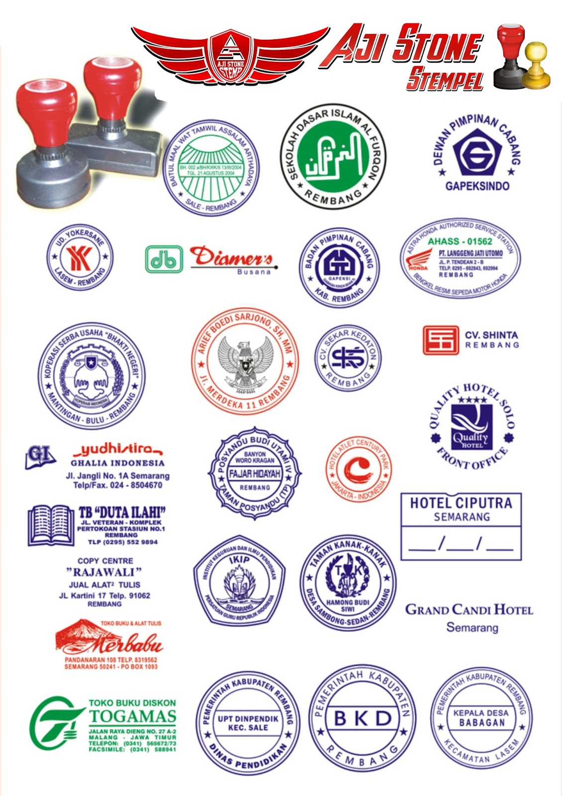 STEMPEL BATU AJI: Contoh Stempel Auto