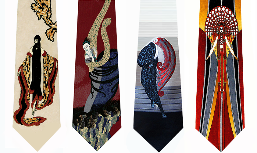 Erte Art Deco Neckties