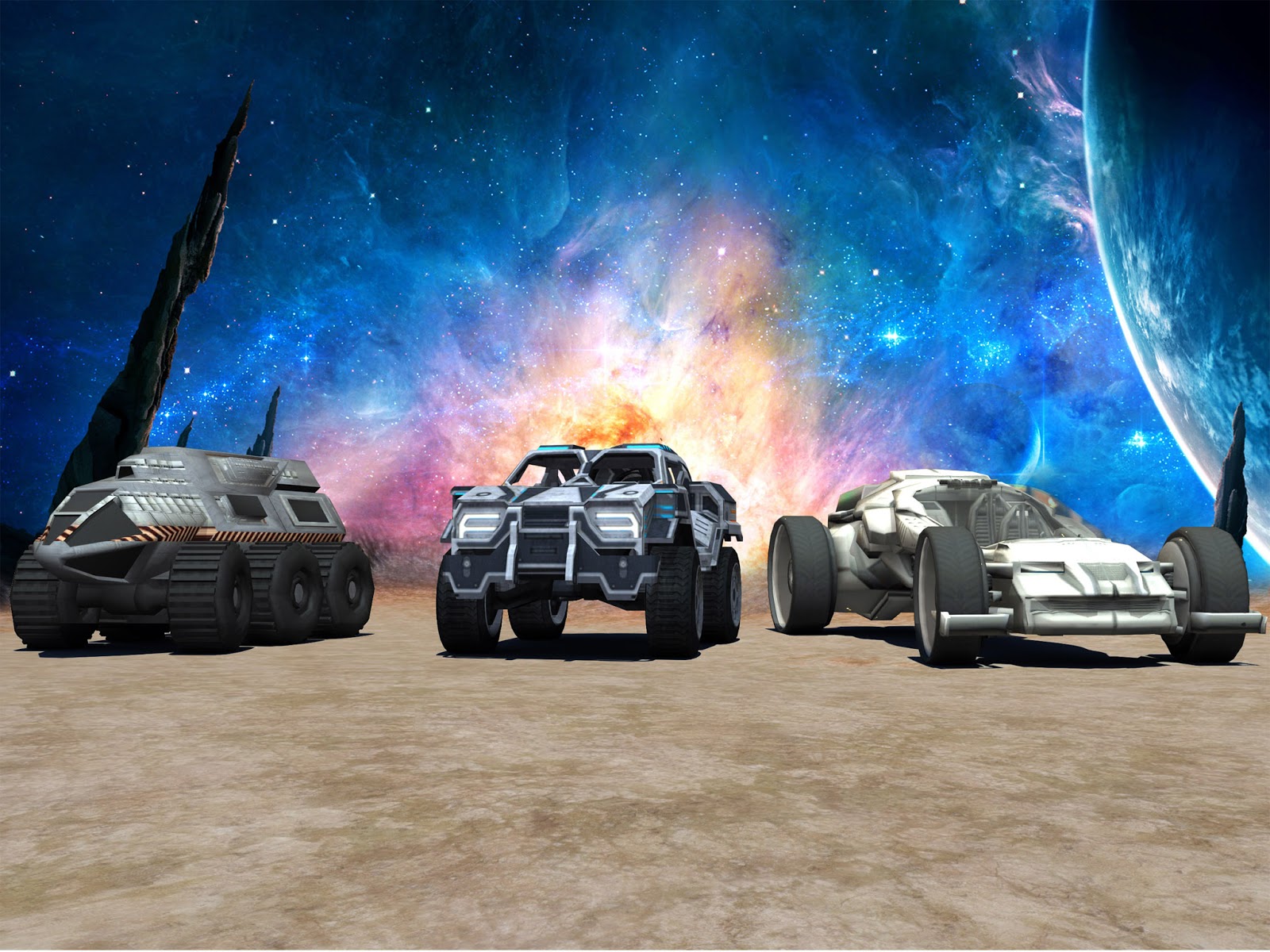 Gamax Games: Jet Car Stunt Zone in space 3D