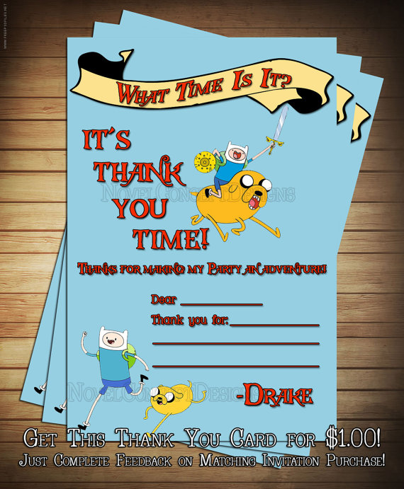 Novel Concept Designs: Adventure Time Invitations