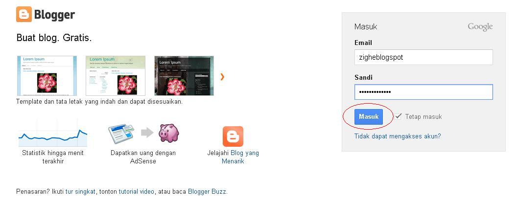 Cara Membuat Blog Mudah Dan Gratis Di Blogspot | Zighe