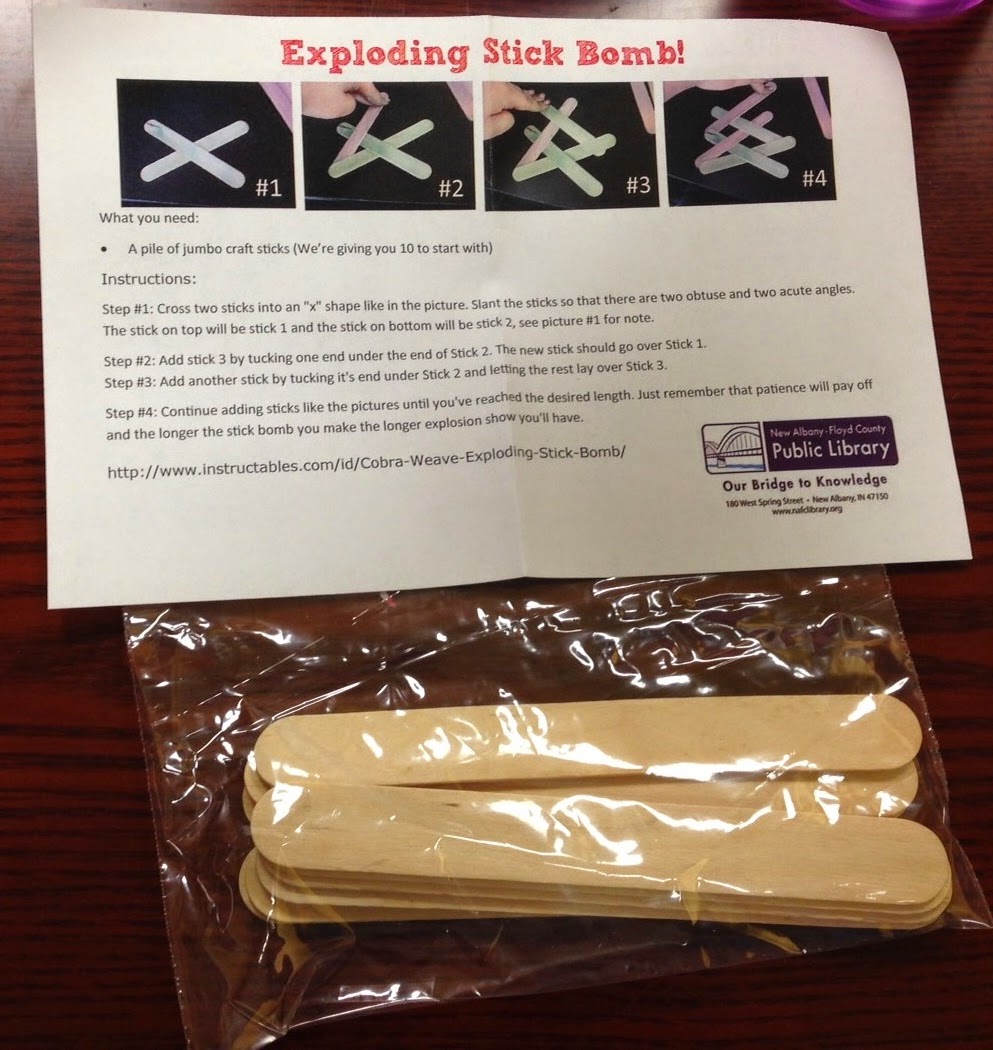 Abby the Librarian: Science Activity Packs: Exploding Stick Bomb