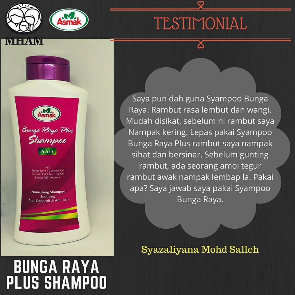 .: AsmaK Informasi Sihat :.: Testimoni Shampoo Bunga Raya Plus
