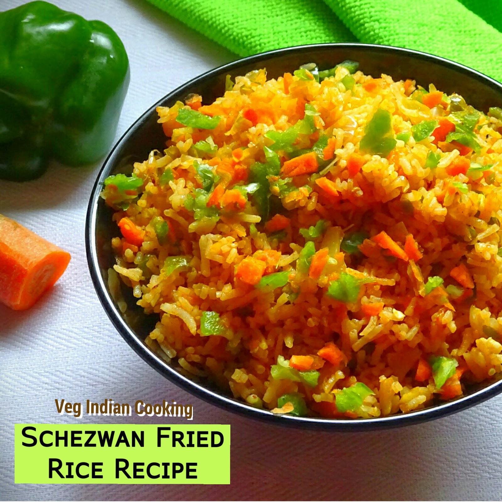 Veg Indian Cooking: Veg Schezwan Fried Rice