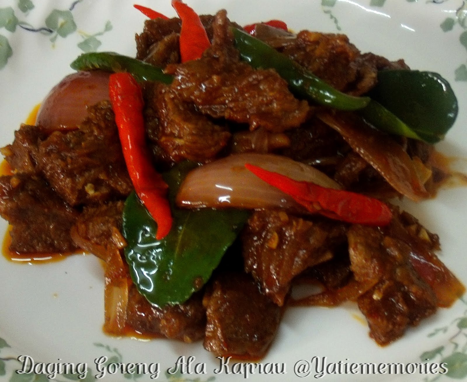 Daging Goreng Ala Kaprau - Resepi Makanan Masakan Simple Sedap
