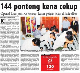 Kesantunan Masyarakat Malaysia K&N: ISU KESANTUNAN : GEJALA PONTENG SEKOLAH