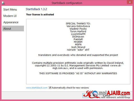 Free Crack StartIsBack 2.1.2 PreActivated
