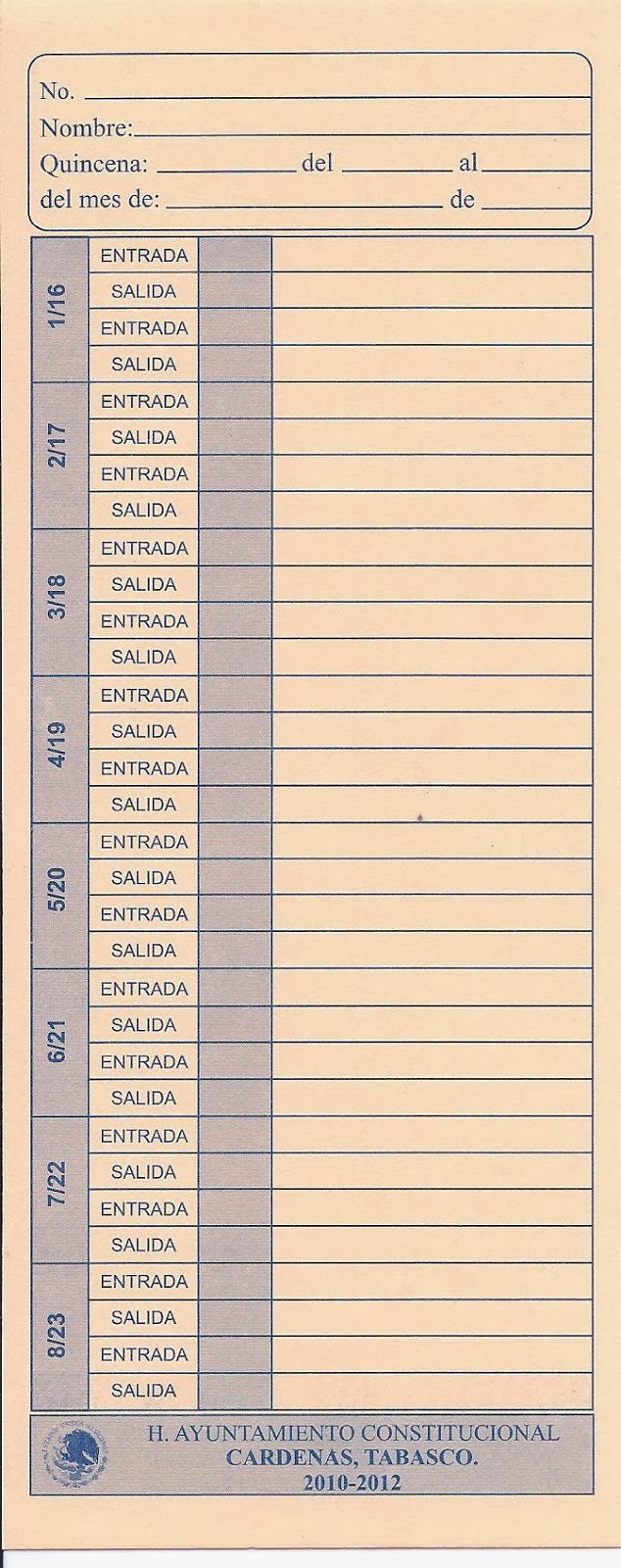 apuntes de nominas: control de asistencias