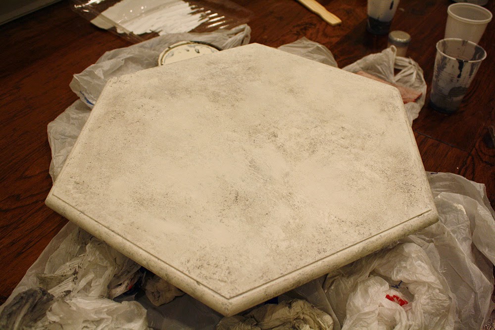 Made By Katy: DIY Faux Marble End Table