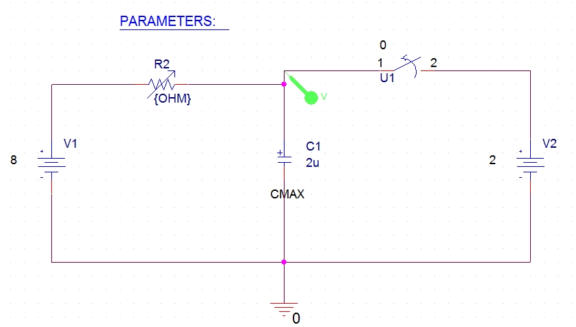 First order RC circuit simulation in Orcad - PV educator