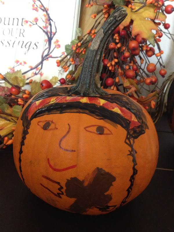 Family At The Foot Of The Cross: All Saint's Day Pumpkin Art