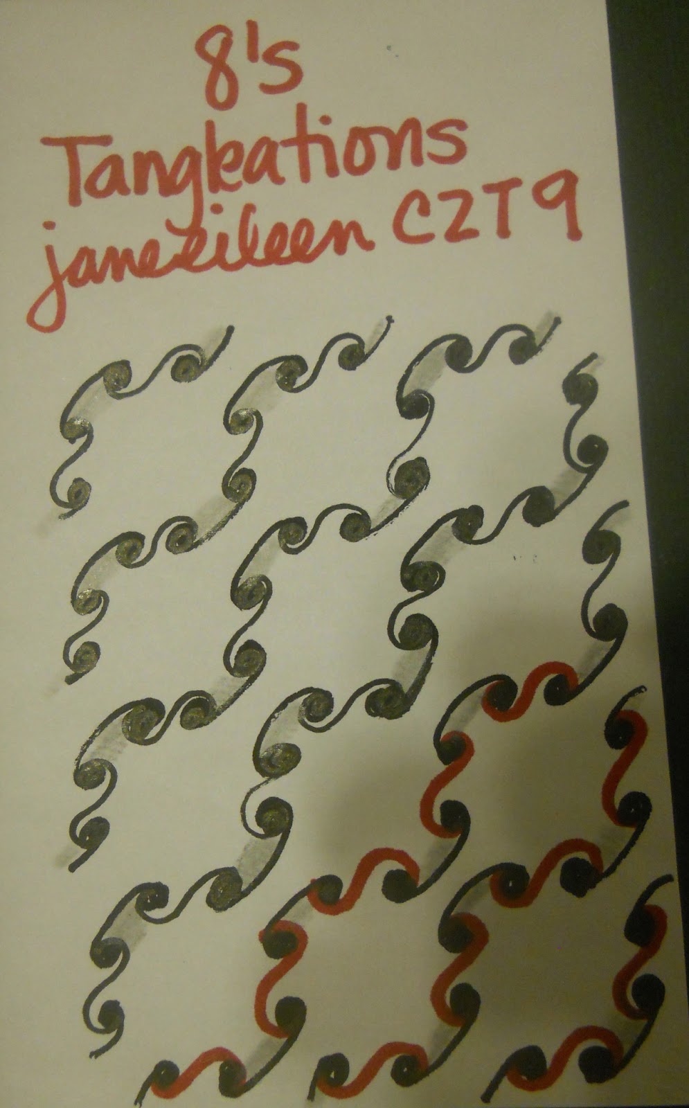 See Jane run.: My Newest Tangle: 8's