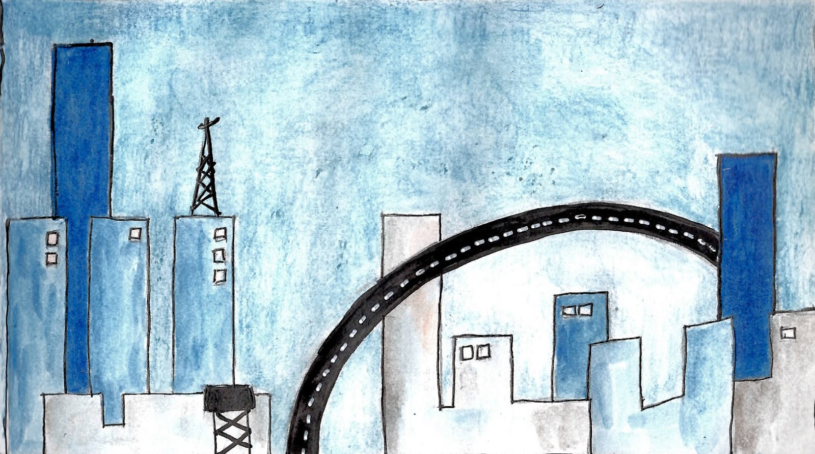 Simple Cityscape Drawings