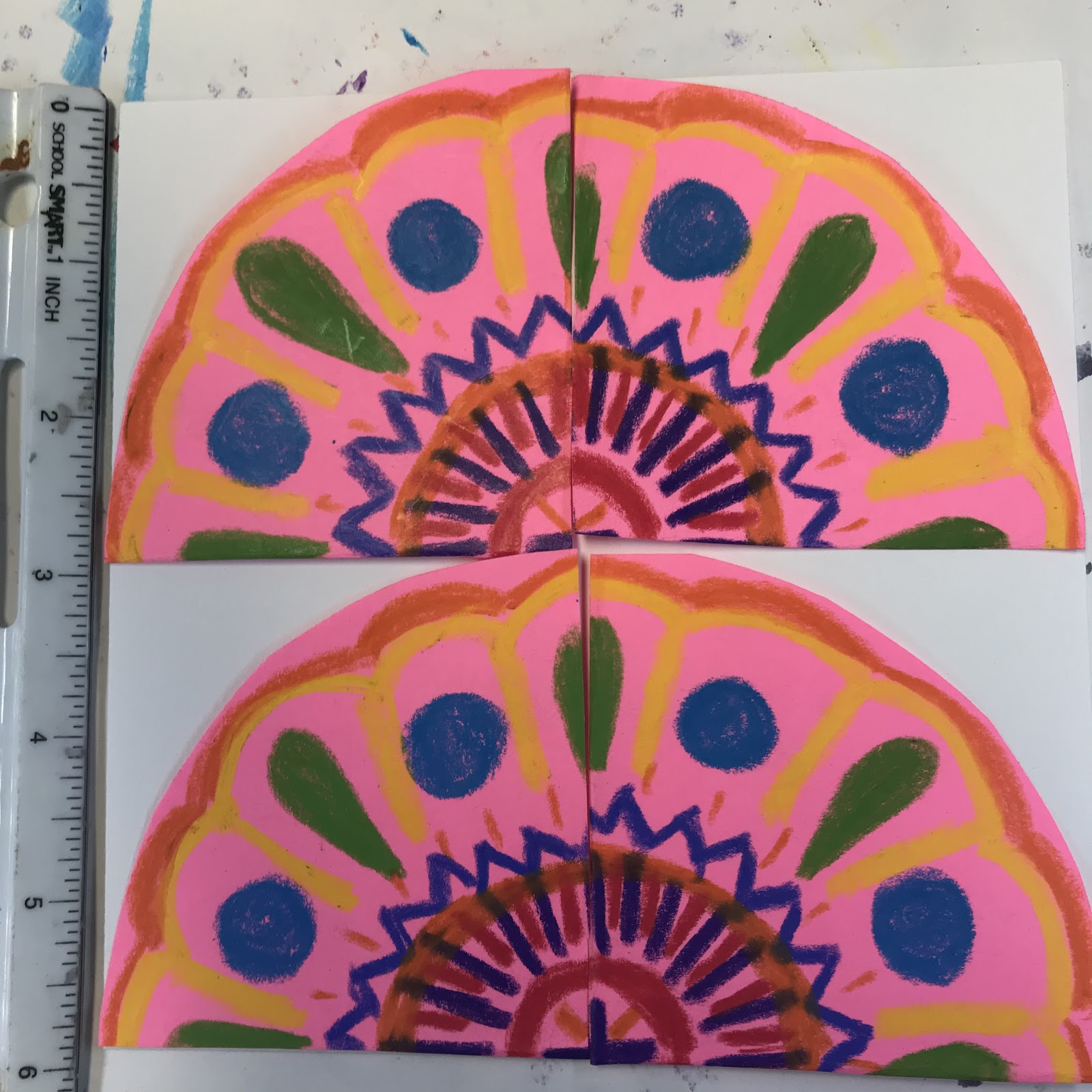 Elements of the Art Room: 4th and 5th Collaborative Geometric Mural