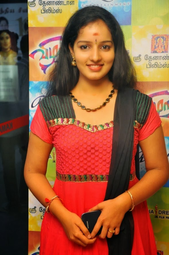 Actress Malavika Menon Cute Red Churidar Stills - Cine Gallery
