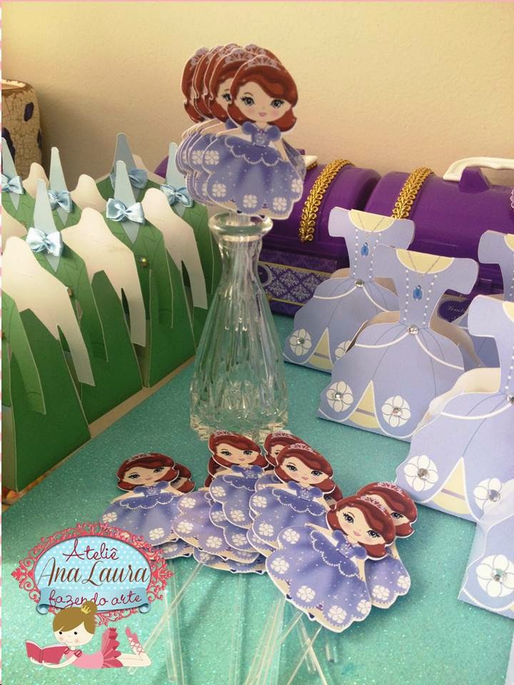Ana Laura Fazendo Arte: Toppers de Doces Princesa Sofia