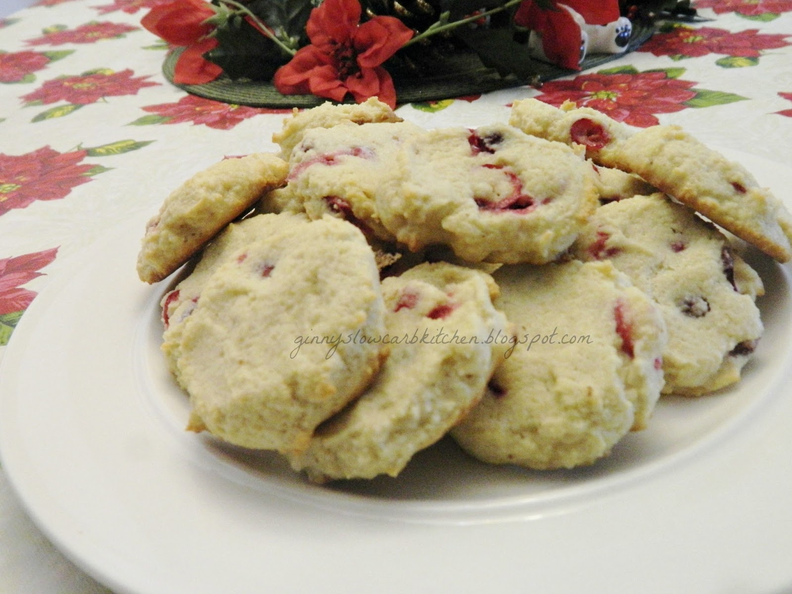 Ginny's Low Carb Kitchen: CRANBERRY COOKIES