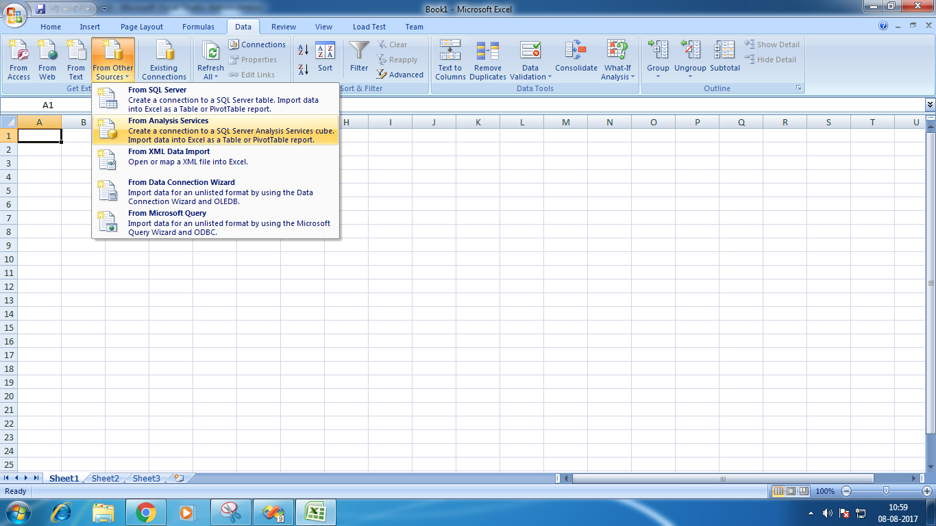 Create And Use Excel Pivot Table Report Based On Data Cube Using Sql