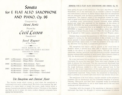 Jeff's 78 RPM Blog: Cecil Leeson, Classical Saxophonist