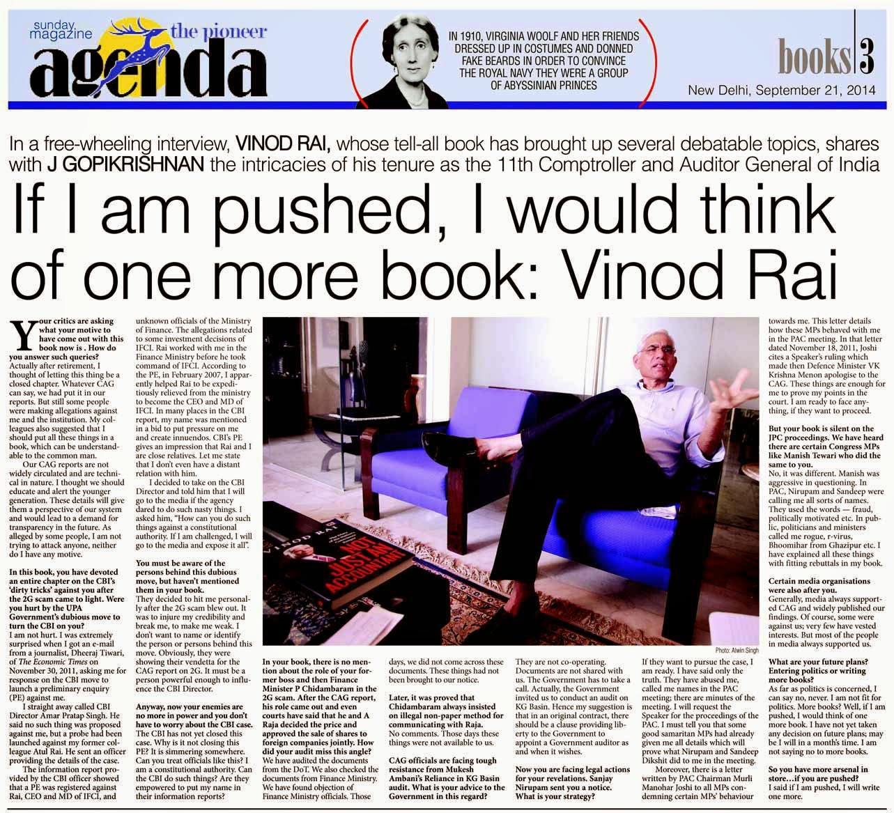 J Gopikrishnan: If I am pushed, I would think of one more book : Vinod Rai