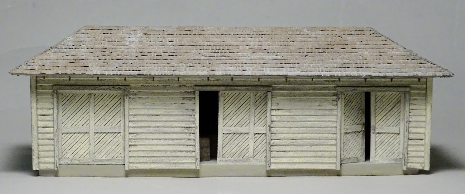 Model Railroad Minutiae: Railroad storage shed model completed
