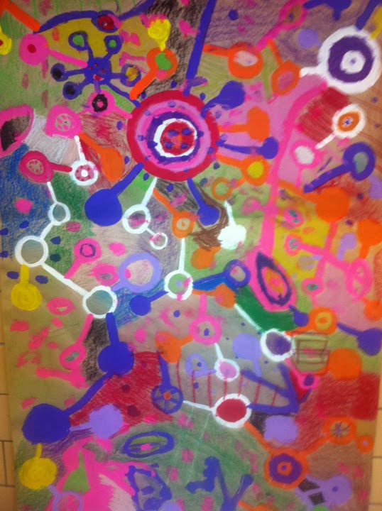 Sacred Heart art room: Finished Circle Painting