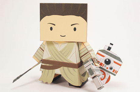Star Wars : Rey and BB-8 Paper Toys | Paperized Crafts