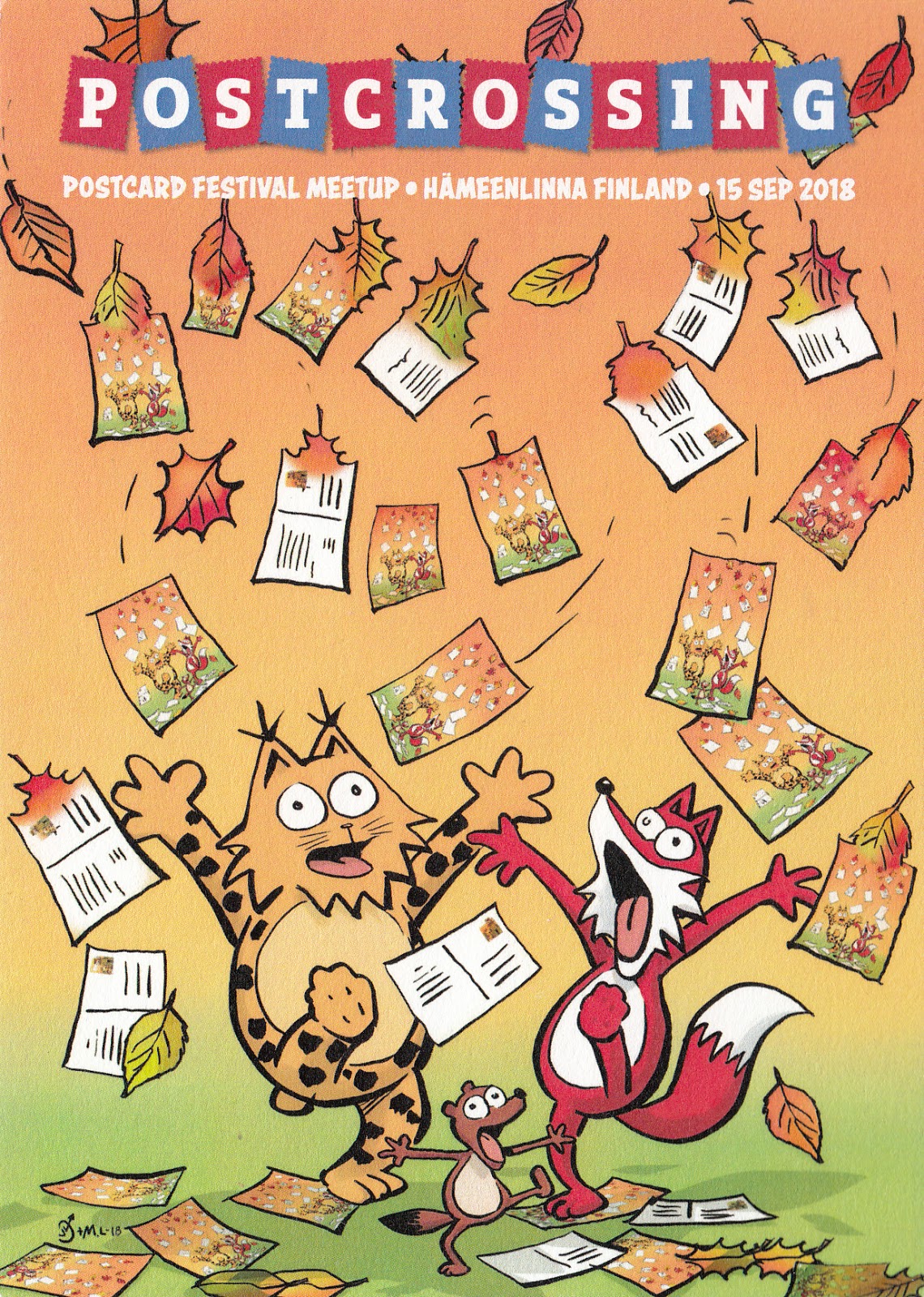 My postcard and stamp week: Finland: Hämeenlinna Postcrossing Meet-up