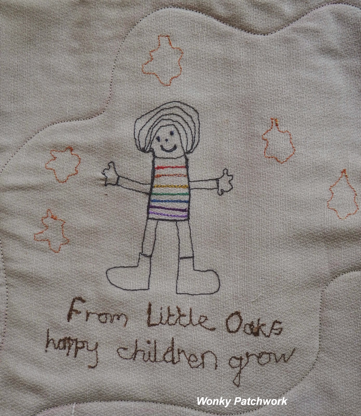 Wonky Patchwork: Child's drawing to Mini Quilt