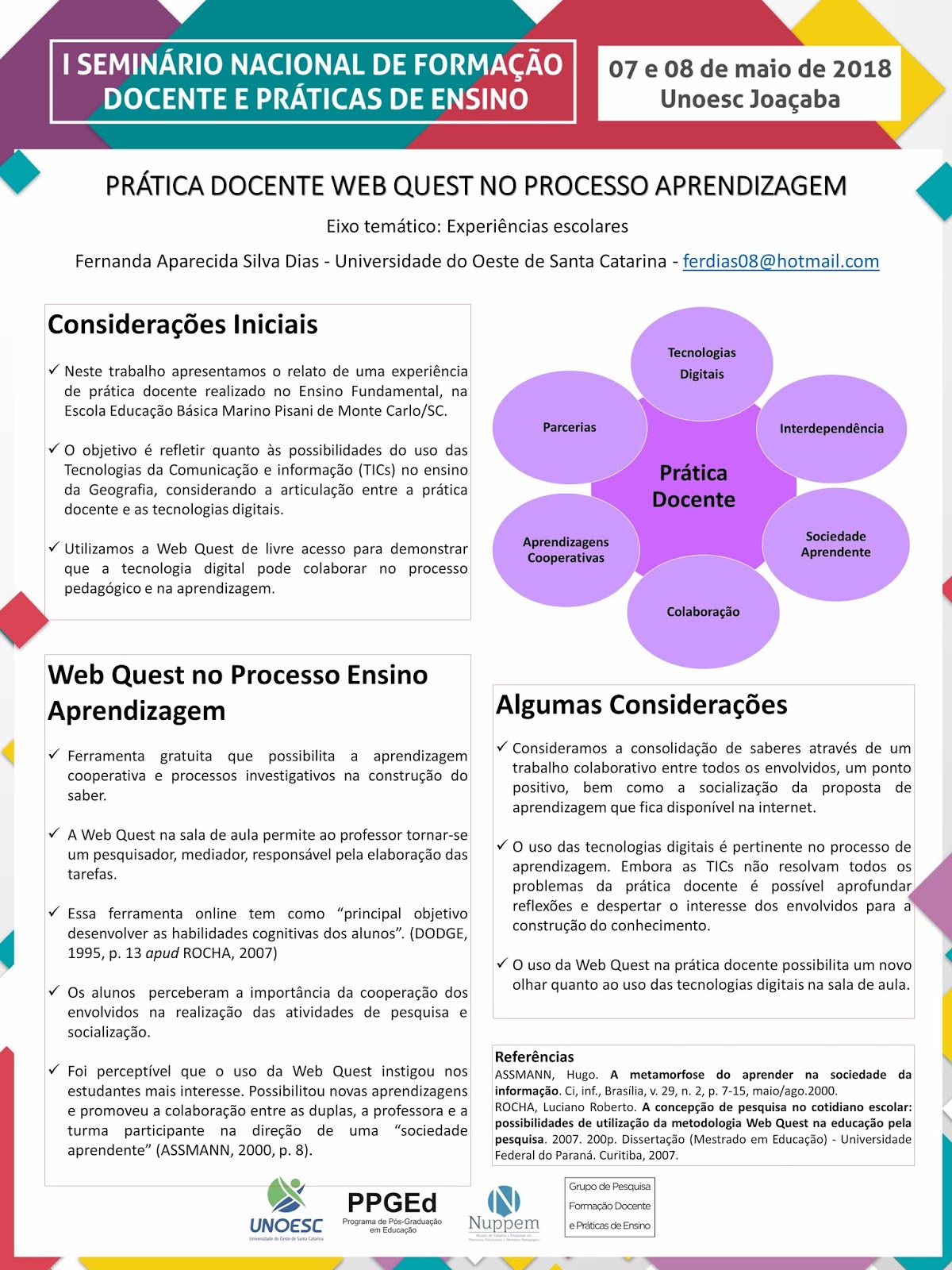 PRÁTICA DOCENTE WEB QUEST NO PROCESSO APRENDIZAGEM