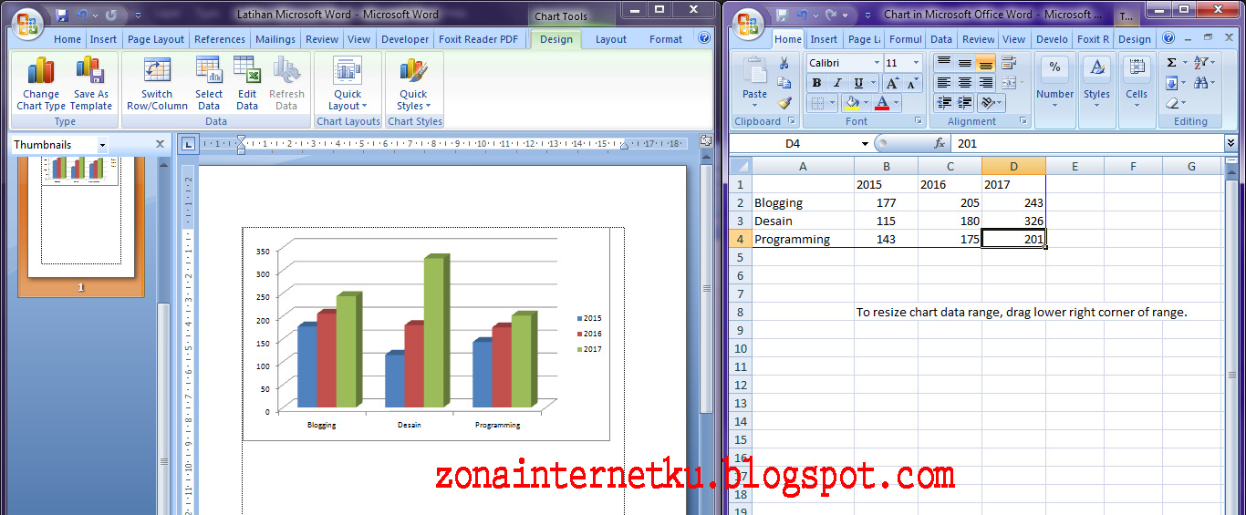 Cara Mudah Membuat Dan Mengedit Data Diagram (grafik) Di Microsoft Word ...