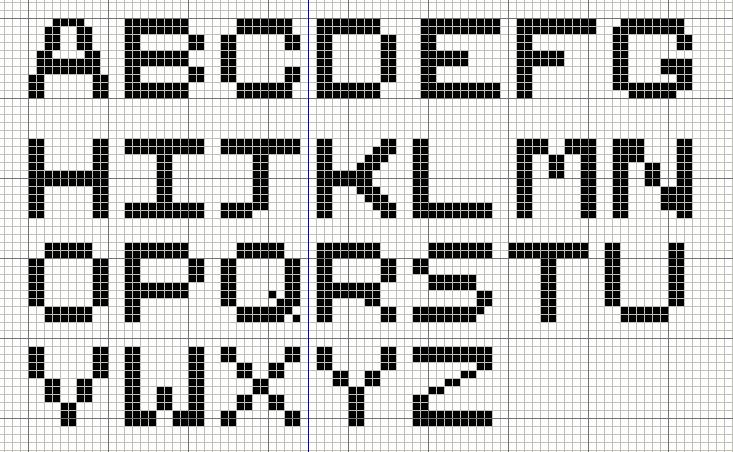 Buzy Bobbins: Big bold cross stitch Alphabet
