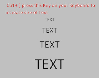 How to Decrease & Increase Font Size on M.S. Word ~ Shortcuts